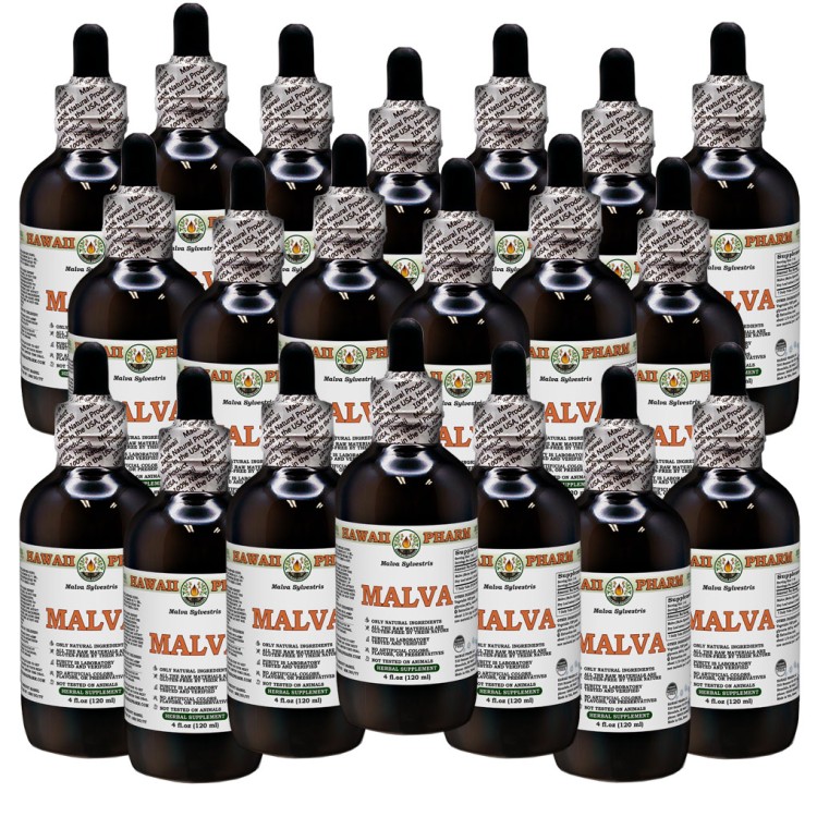 Malva (Malva Sylvestris) Tincture, Wildcrafted Dried Leaf ALCOHOL-FREE ...