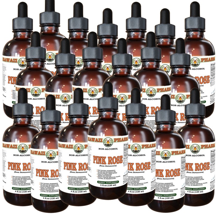 Pink Rose (Rosa Damascena) Tincture, Certified Organic Dried Buds And ...