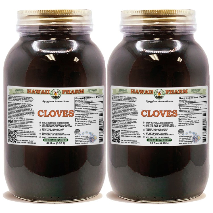 Cloves Alcohol-FREE Liquid Extract, Organic Cloves (Syzygium Aromaticum ...