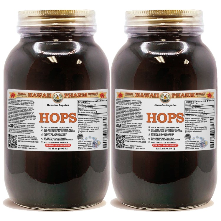 Hops Liquid Extract, Organic Hops (Humulus Lupulus) Dried Flower Tincture