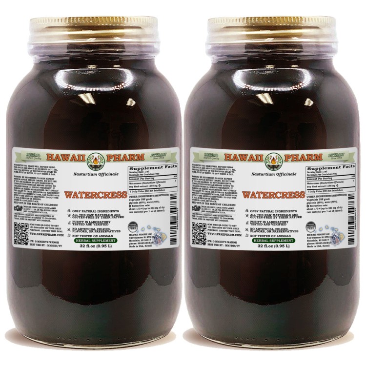 Watercress Alcohol-FREE Liquid Extract, OrganicWatercress (Nasturtium ...