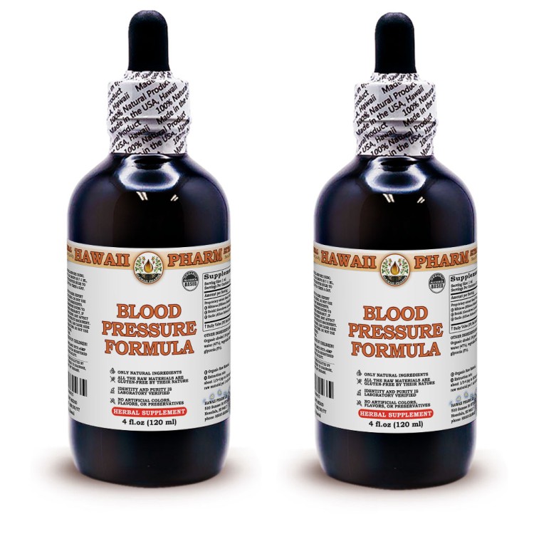 Blood Pressure Formula Liquid Extract, Hibiscus flower, Reishi mushroom ...