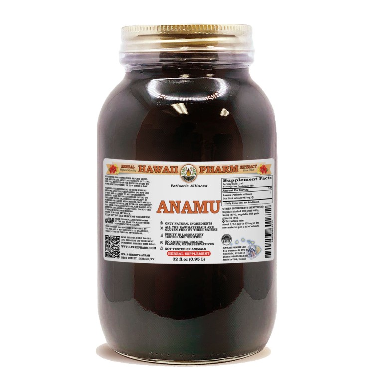Anamu Liquid Extract, Anamu (Petiveria Alliacea) Dried Herb Powder Tincture