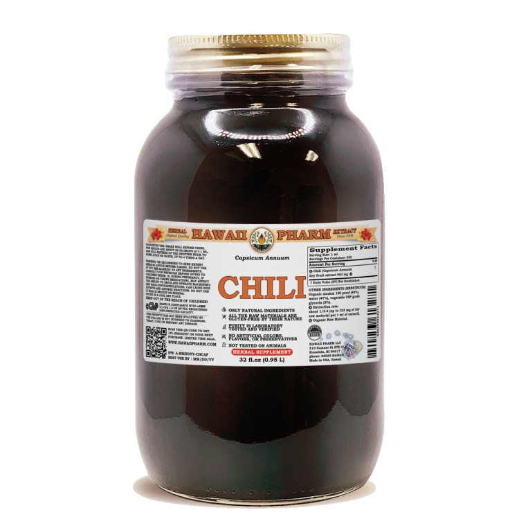 Chili Liquid Extract, Organic Chili (Capsicum annuum) Dried Fruits Tincture