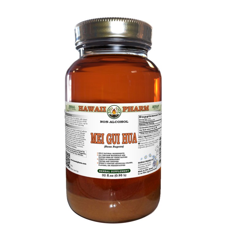 Mei Gui Hua (Rosa Rugosa) Tincture, Dried Bud ALCOHOL-FREE Liquid Extract