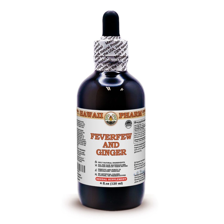 Feverfew And Ginger Liquid Extract, Feverfew herb, Ginger root Tincture ...