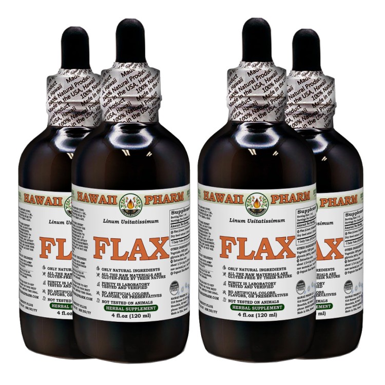 Flax Alcohol-FREE Liquid Extract, Organic Flax (Linum usitatissimum ...