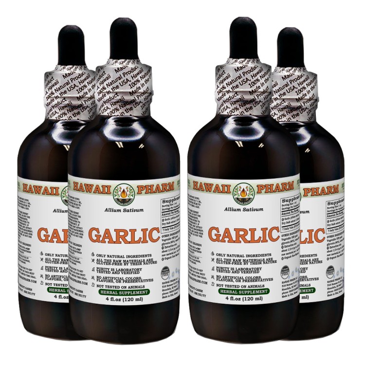 Garlic Alcohol-FREE Liquid Extract, Organic Garlic (Allium sativum ...
