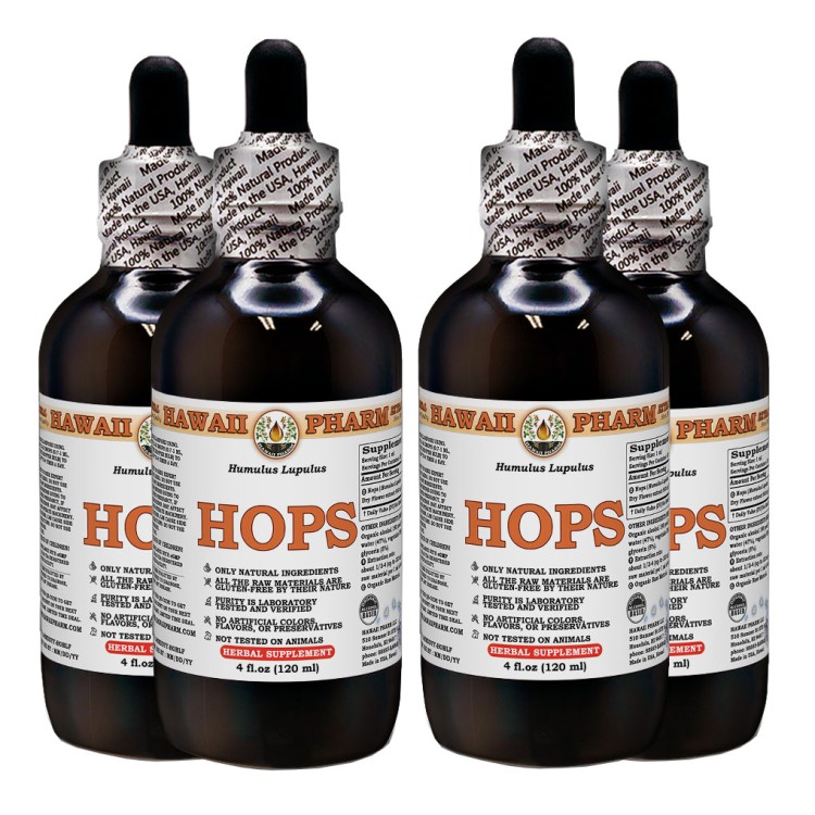 Hops Liquid Extract, Organic Hops (Humulus Lupulus) Dried Flower Tincture