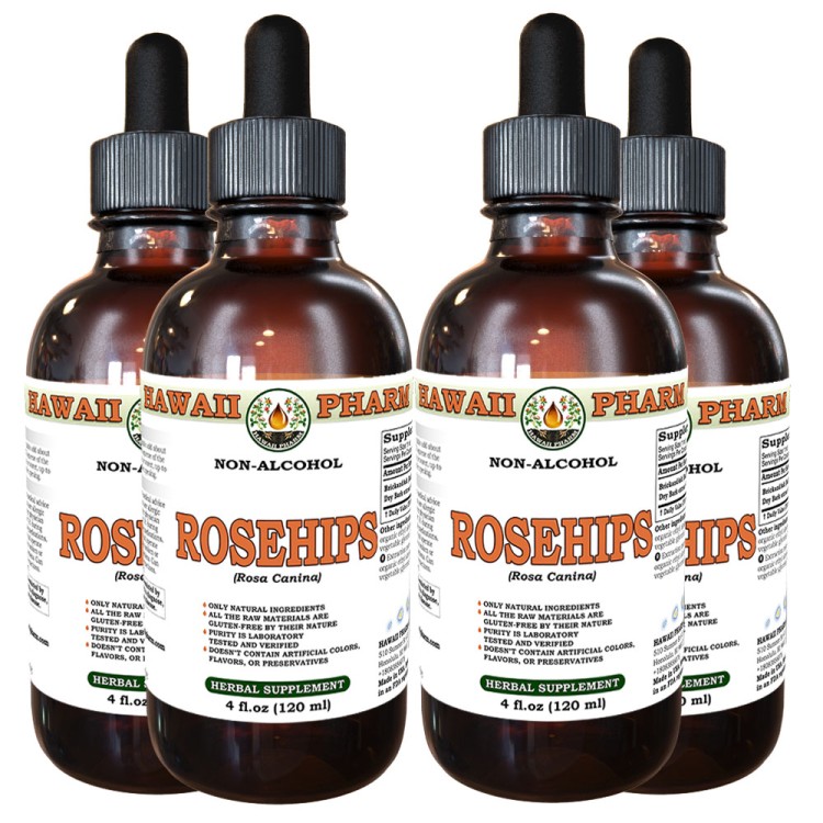 Rosehips (Rosa Canina) Tincture, Certified Organic Dried Fruit ALCOHOL ...